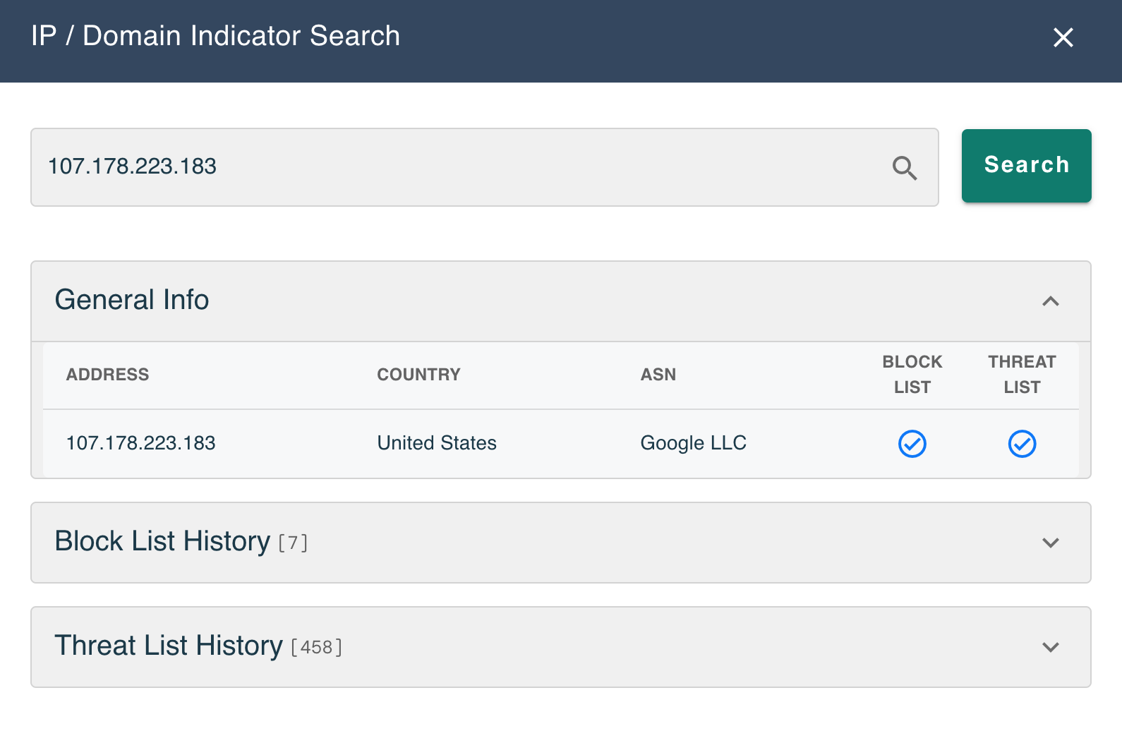 IOC Search – threatER Support Center